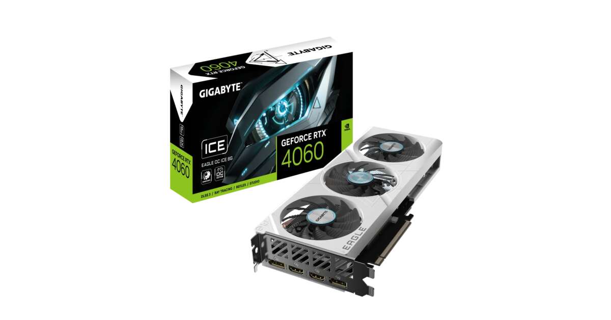 Gigabyte EAGLE GeForce RTX 4060 OC ICE NVIDIA 8 GB GDDR6 (GV ...