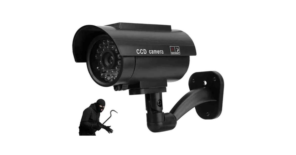 Hamis Kamera IR LED Figyeléssel - Kültéri Falra Szerelhető, Villogó ...