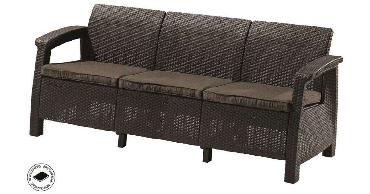 Set de mobilier de grădină Keter Corfu - canapea cu două locuri + două ...