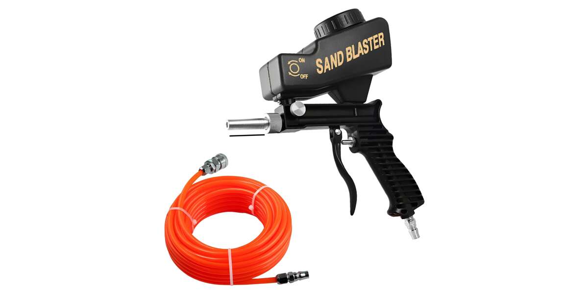 Pneumatikus homokfúvó pisztoly műanyag tartállyal, ZEQAS ...