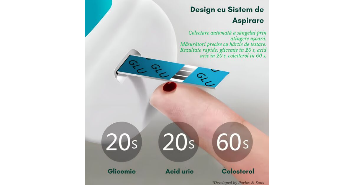 Aparat 3 in 1 de masurat glicemie, colesterol, acid uric ...