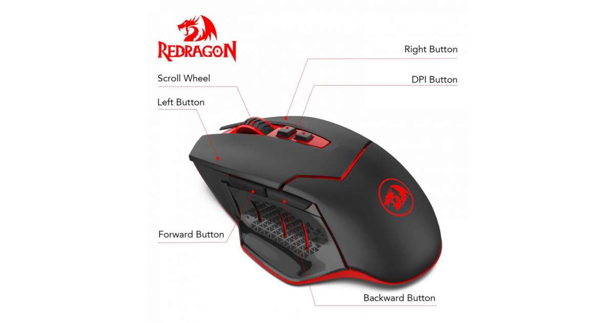 Redragon Mirage Wireless gaming mouse Black | Pepita.hu