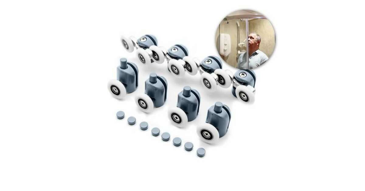 Rollero - 8 piece shower enclosure roller set | Pepita.com