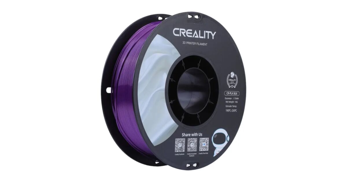 Creality 3301120005 Filament CR-Silk PLA 1.75mm 1kg - Purple | Pepita.com