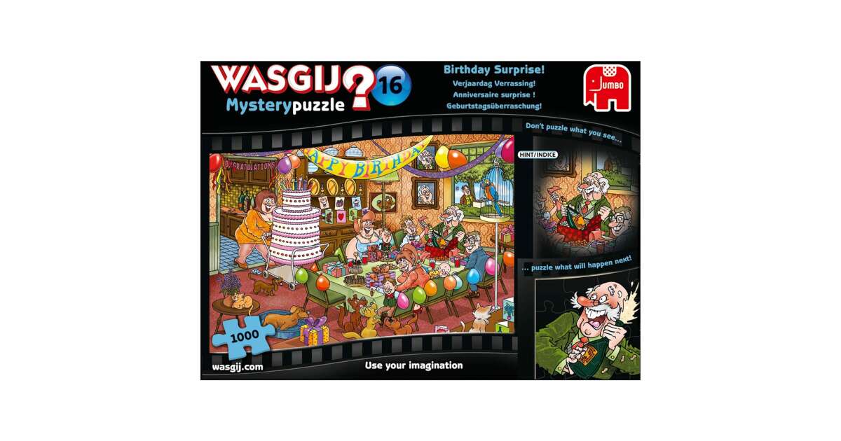 Jumbo Wasgij Mystery 16 Születésnapi meglepetés - 1000 darabos puzzle ...
