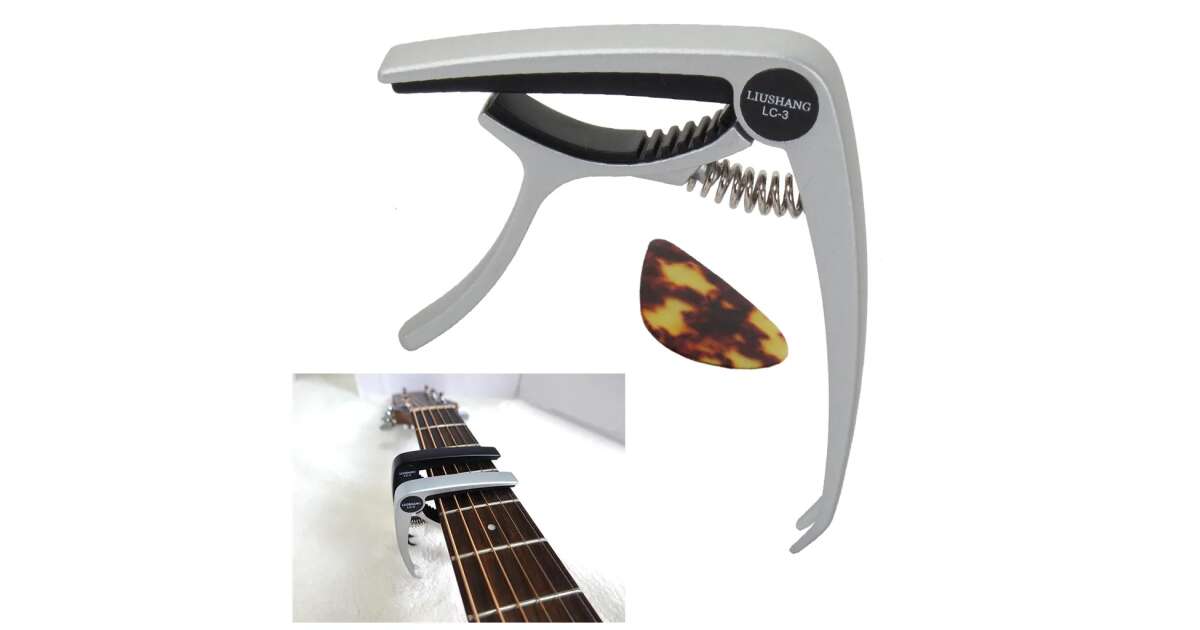 Klasszikus fém gitár capodaster + pengető | Pepita.hu