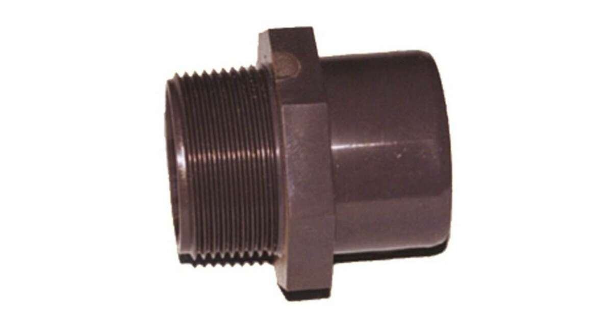 PVC Übergangsmuffennippel Klebemuffe x AG PN 10, DA 50 x 1 1/2 (02085 ...