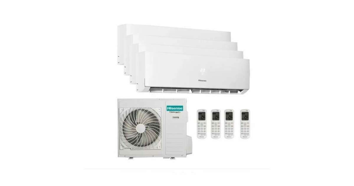 Hisense QUAD split 4AMW105U4RAA kültéri, 4db Energy Pro QE35XVOEG ...