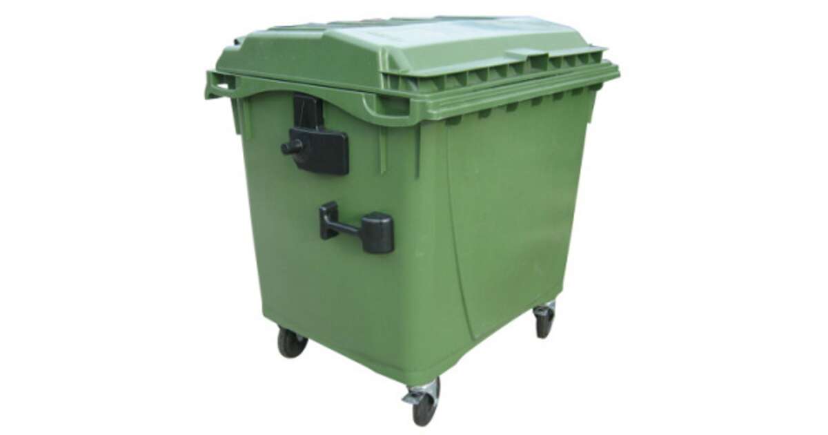 Hulladék- és szemétgyűjtő konténer europlast austria - zöld 1100l | Pepita.hu