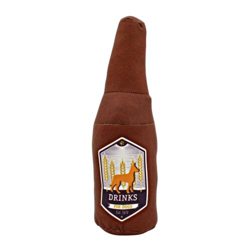 Brown Glass Beer Bottle Dog Toy 26.5cm | Pepita.com