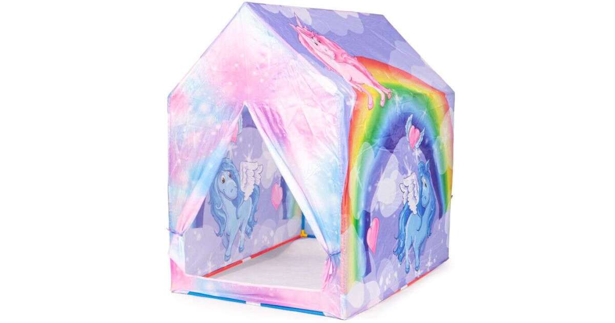 Iplay gyerek Játszósátor - Unikornis #rózsaszín-lila + Labda készlet ...