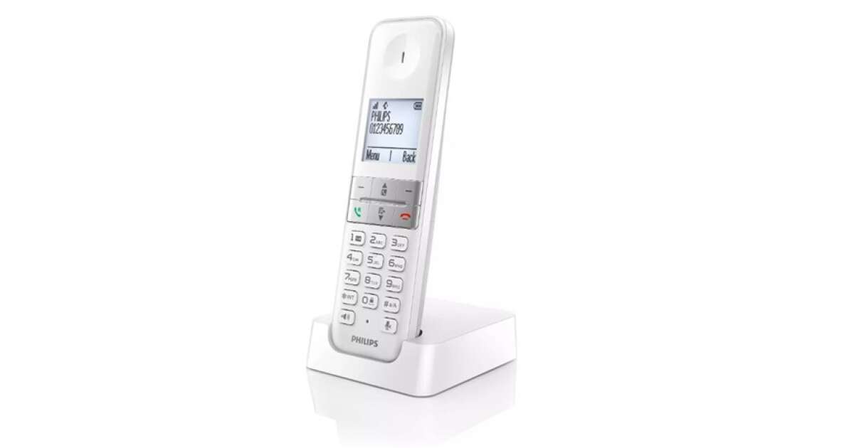 Philips Dect telefon fehér 500mah D4701W/53 | Pepita.hu