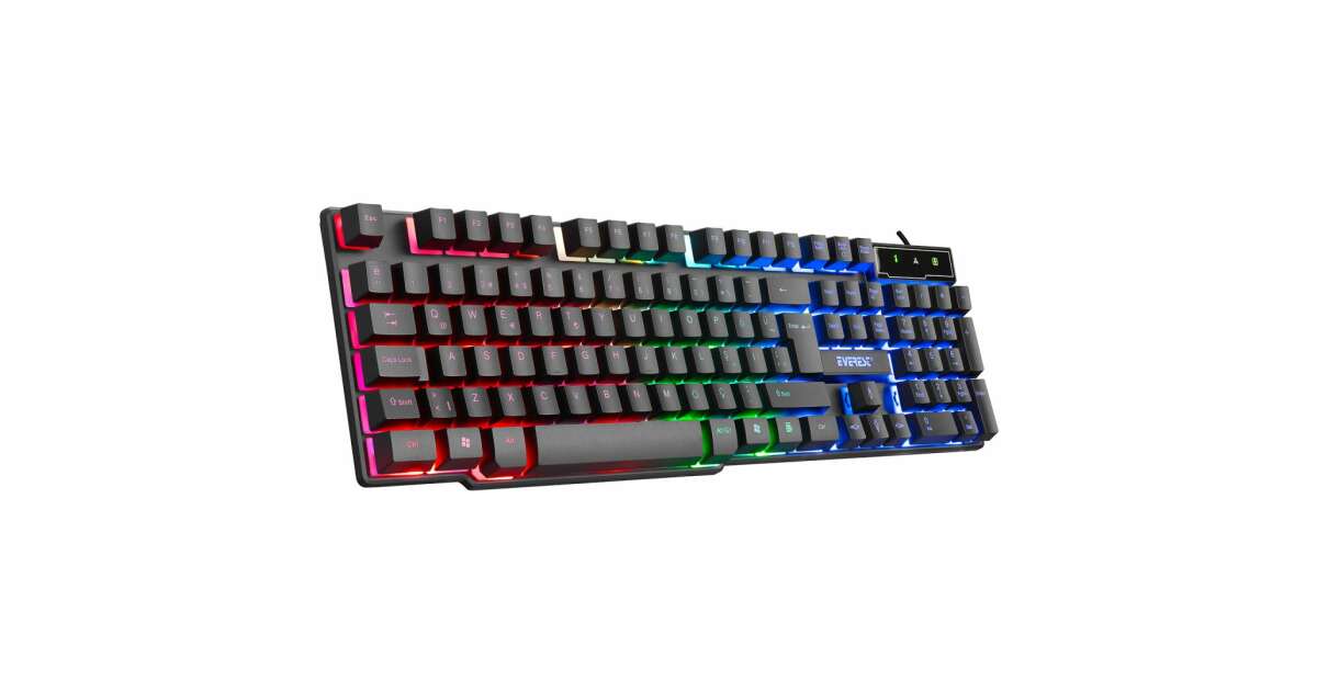 Everest KB-188 Borealis Rainbow RGB Keyboard Black HU 37428 | Pepita.hu