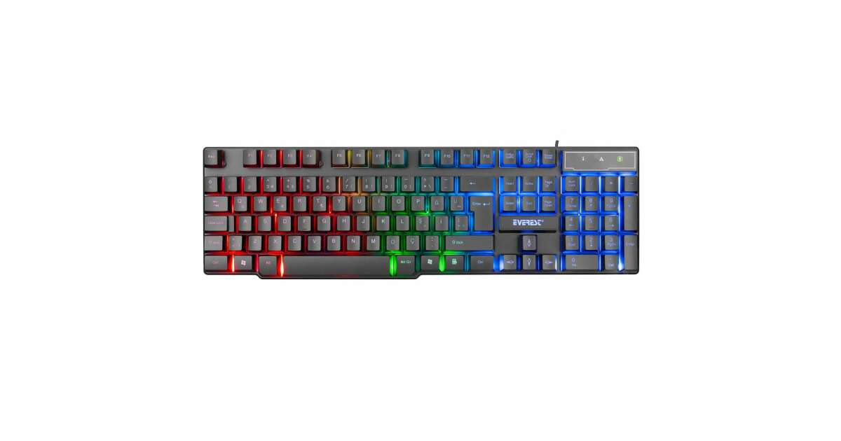 Everest KB-188 Borealis Rainbow RGB Keyboard Black HU 37428 | Pepita.hu