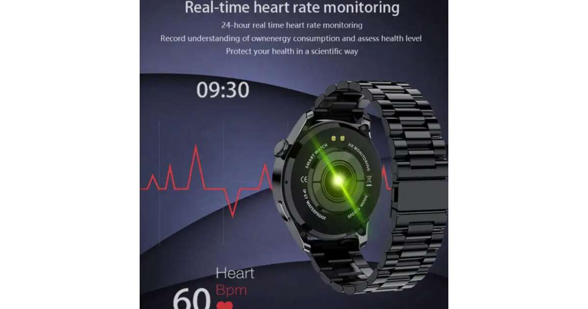 RoHS® Pro Smartwatch,1,39 hüvelykes Amoled, HD Bluetooth hívás, Multi ...