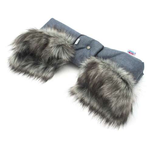 Încălzitor de mâini pentru cărucior 2 în 1 New Baby plush albastru ...
