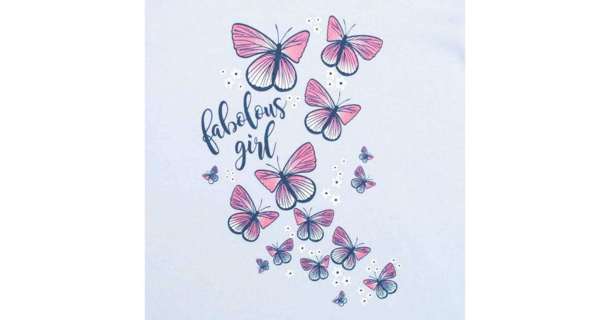 Tricou pentru bebeluși cu fustă New Baby Butterflies albastru | Pepita.com