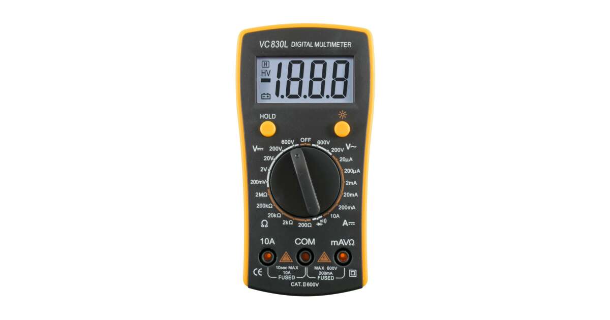 SMA Home VC 830L digitális multiméter, egyenfeszültség, váltófeszültség ...