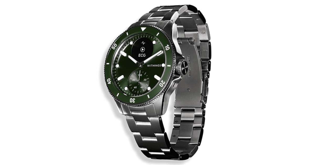 Withings Scanwatch Nova Okosóra 42mm, PMOLED, Zöld | Pepita.hu