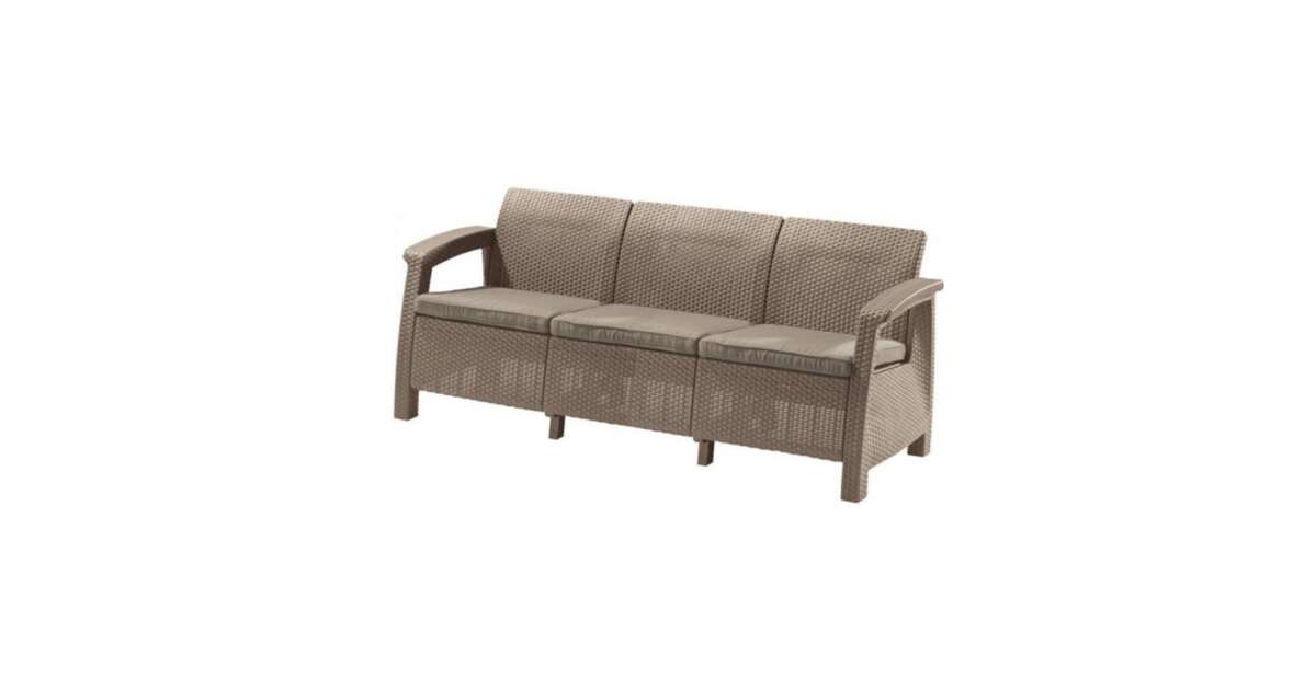 Curver Corfu Love Seat Max - 3 személyes kerti kanapé | Pepita.hu