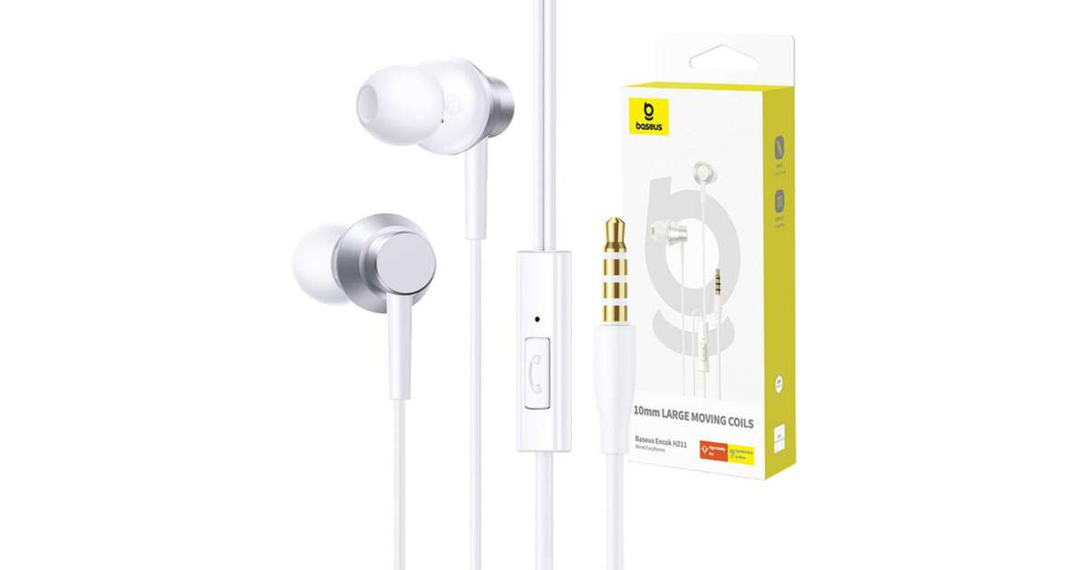 Baseus Encok HZ11 fejhallgató - fehér | Pepita.hu