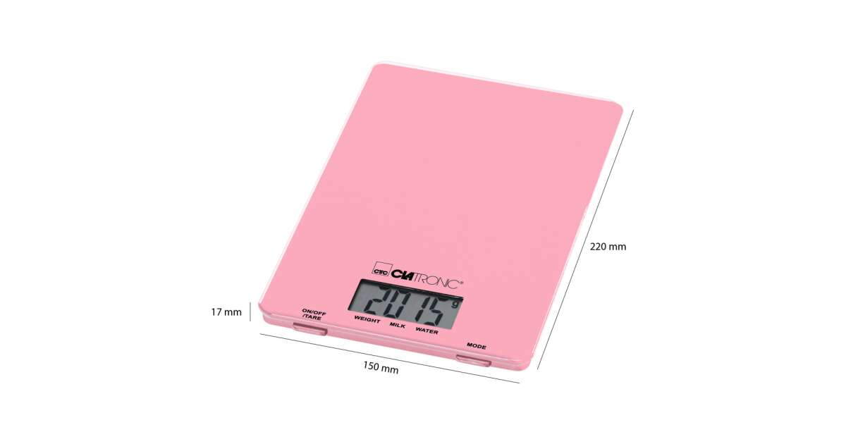 Clatronic KW 3626 üveg pink konyhai mérleg | Pepita.hu