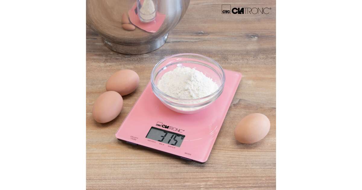 Clatronic KW 3626 üveg pink konyhai mérleg | Pepita.hu