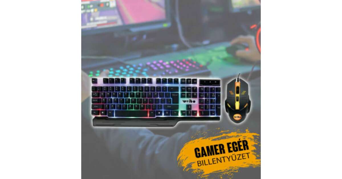 Weibo Gamer Billentyűzet+Egér WB-550 | Pepita.hu