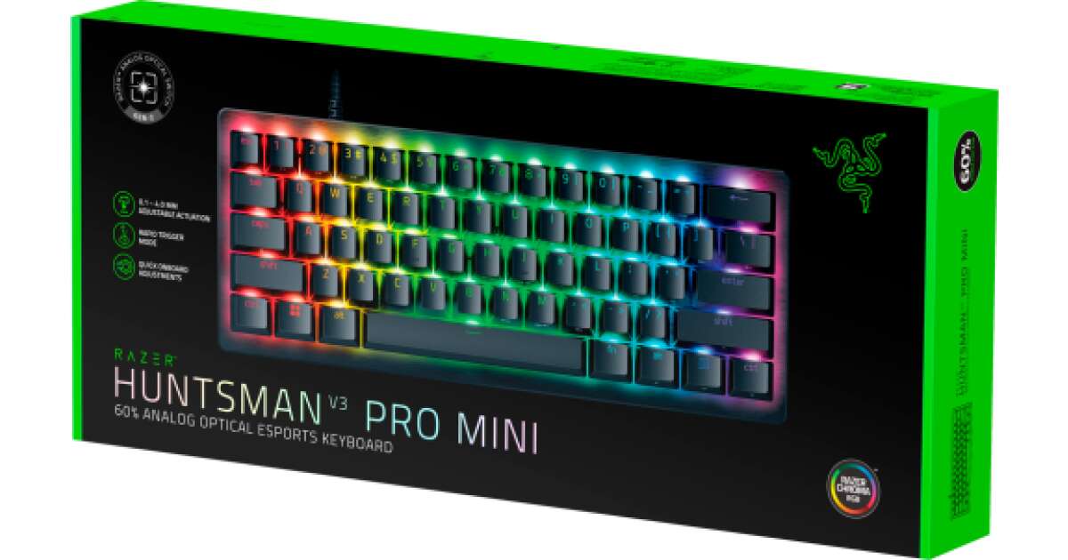 Razer Huntsman V3 Pro Mini Vezetékes Gaming Billentyűzet - Angol (US ...