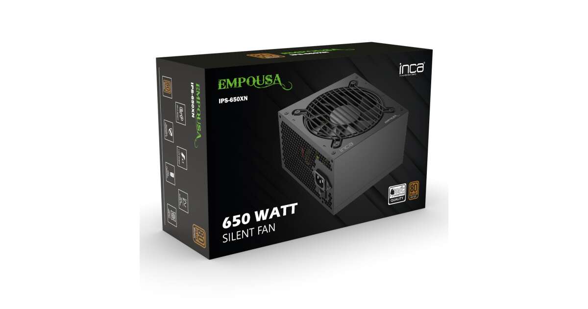 Sursa PC Inca IPS-650XN, 650W, 80+ Bronze, 12cm, PFC Activ (IPS-650XN ...