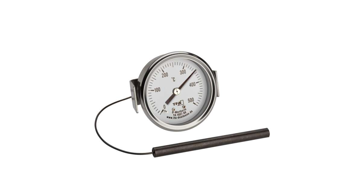 Kapilárna rúrka bimetalový vstavaný teplomer do rúry 0°...+500°C 14. ...