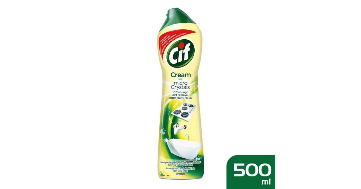 Cif Súrolókrém - Citrom 3x500ml + Ajándék Scrub Mommy Szivacs | Pepita.hu