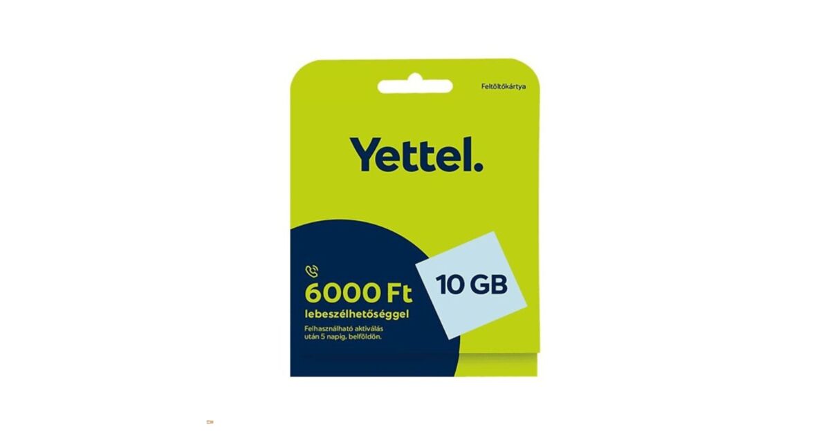 Yettel Feltöltőkártya Expressz 10 GB mobilnet extra | Pepita.hu