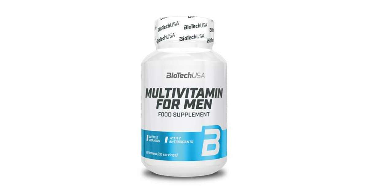 Multivitamin, 60 tabletta, férfiaknak, BIOTECH USA | Pepita.hu