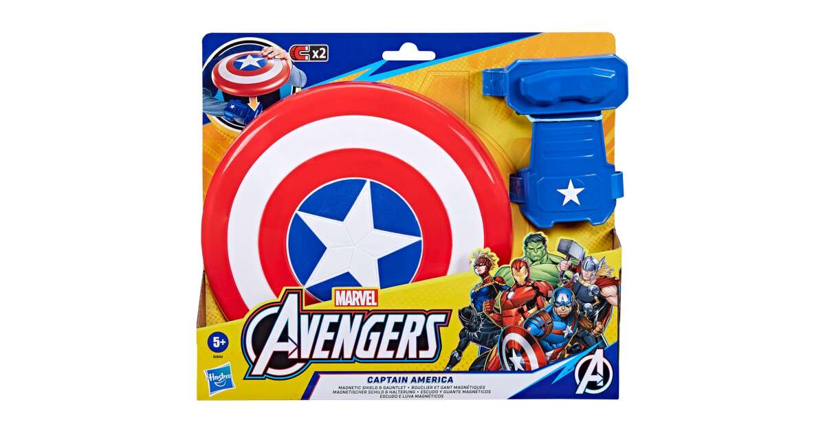Hasbro Marvel Avengers Amerika Kapitány Mágnespajzs és Holder ...