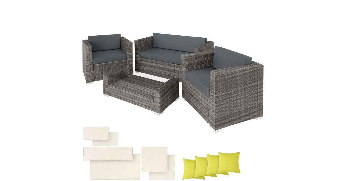 München rattan kerti bútor alumínium kerettel, párnahuzat 2 színben ...