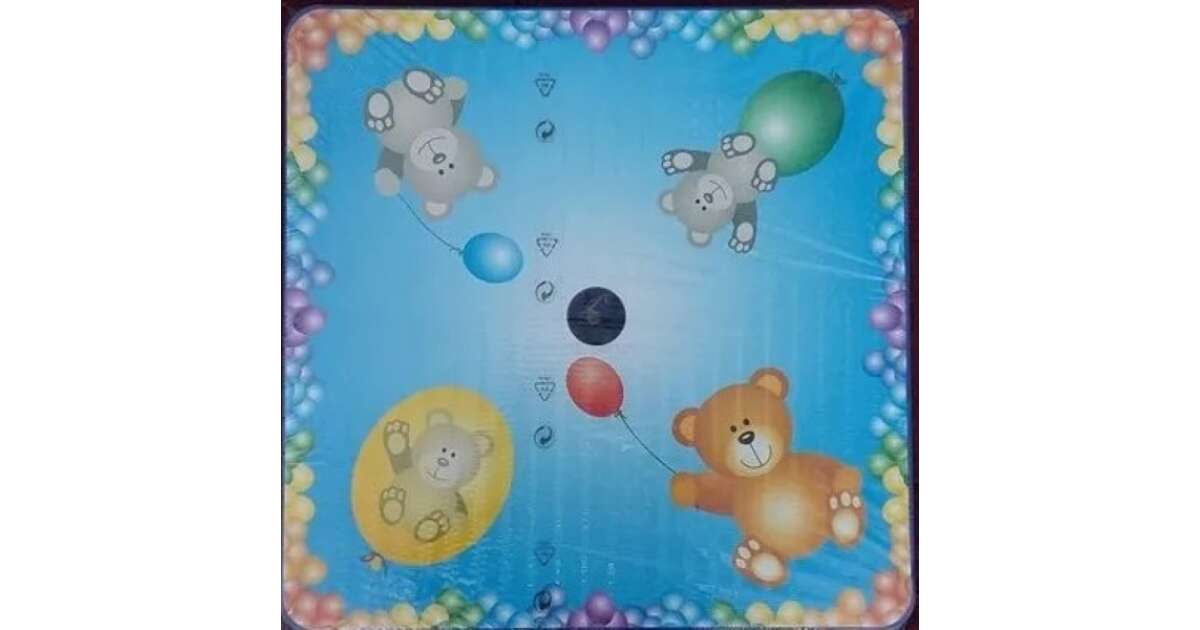 Műanyag gyerek kerti asztal macis ,46×46×43cm | Pepita.hu