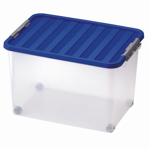Heidrun Clipbox Cutie depozitare 45L 52x36,5x34cm cu roti, Cu capac ...