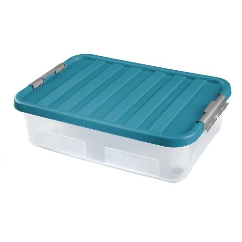 Heidrun Clipbox Cutie depozitare 30L 60x40x18cm cu roti, Cu capac ...