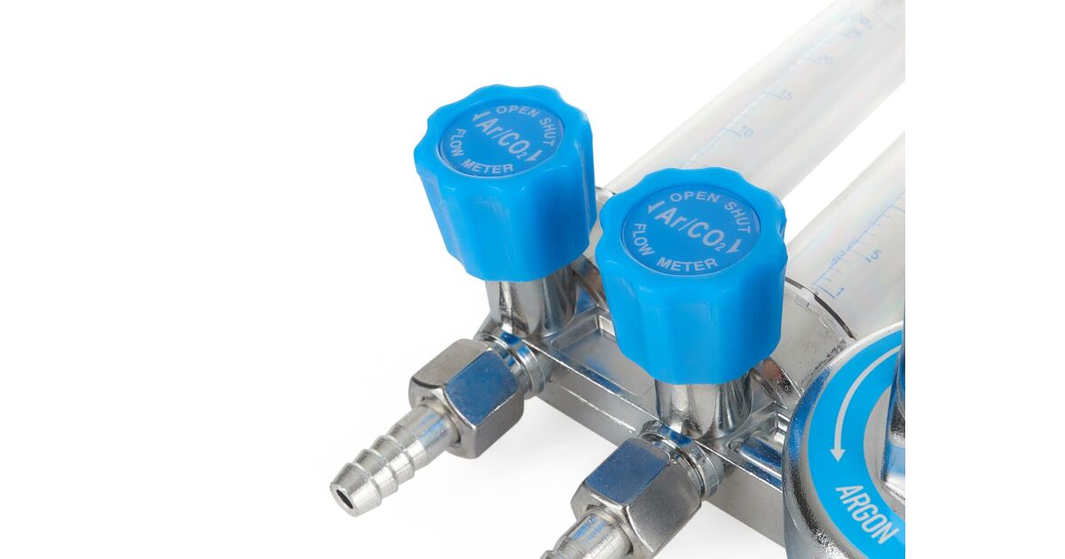 CO2/Argon Pressure Regulator with Dual Rotameter, Geko G80076 | Pepita.com