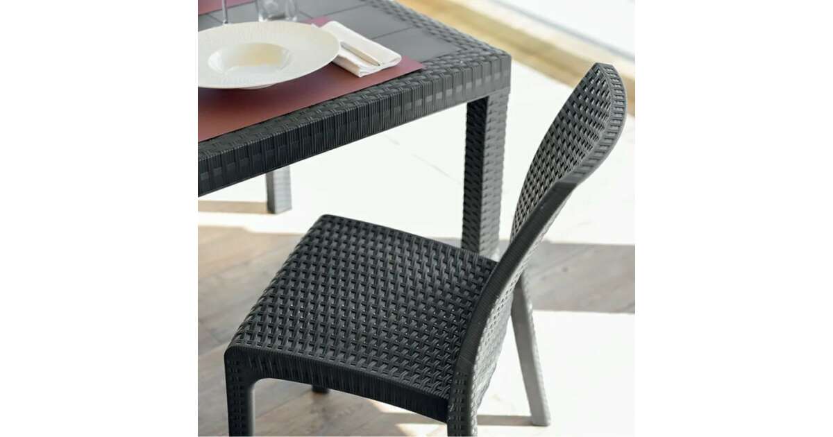 Hella műanyag kerti asztal grafit | Pepita.hu