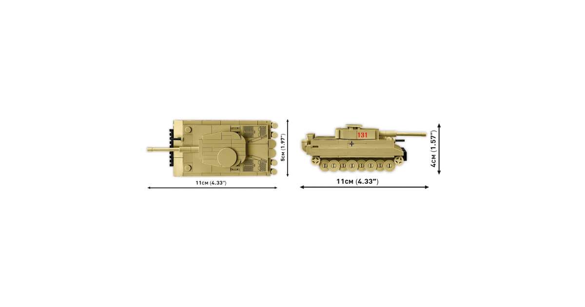 Cobi Blocks Tiger I 131 tank modell (1:72) | Pepita.hu