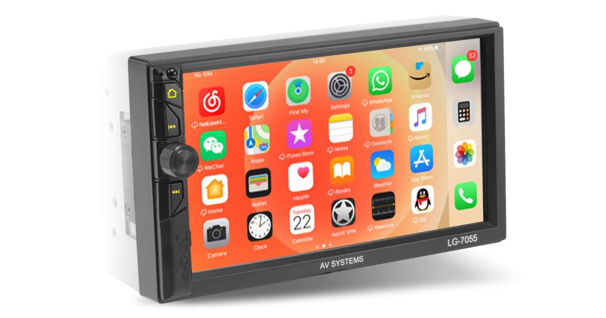 ILIKE P7055 Android iPhone autós multimédia rendszer, 7HD LCD ...