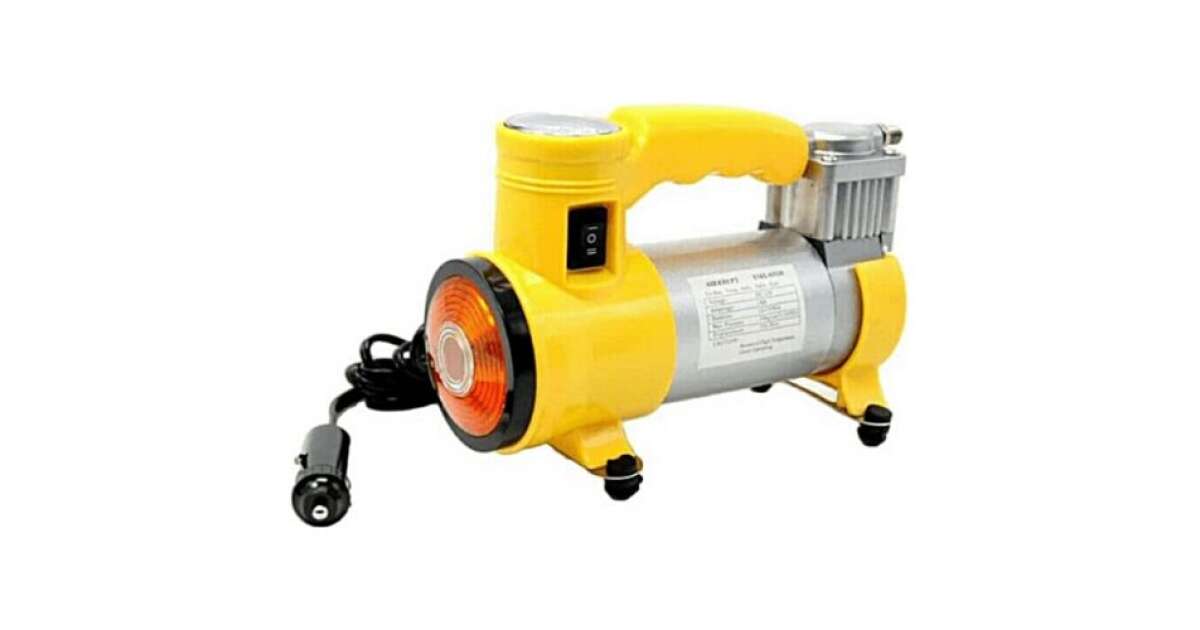 Hordozható Autós Kompresszor Beépített Lámpával 12V | Pepita.hu