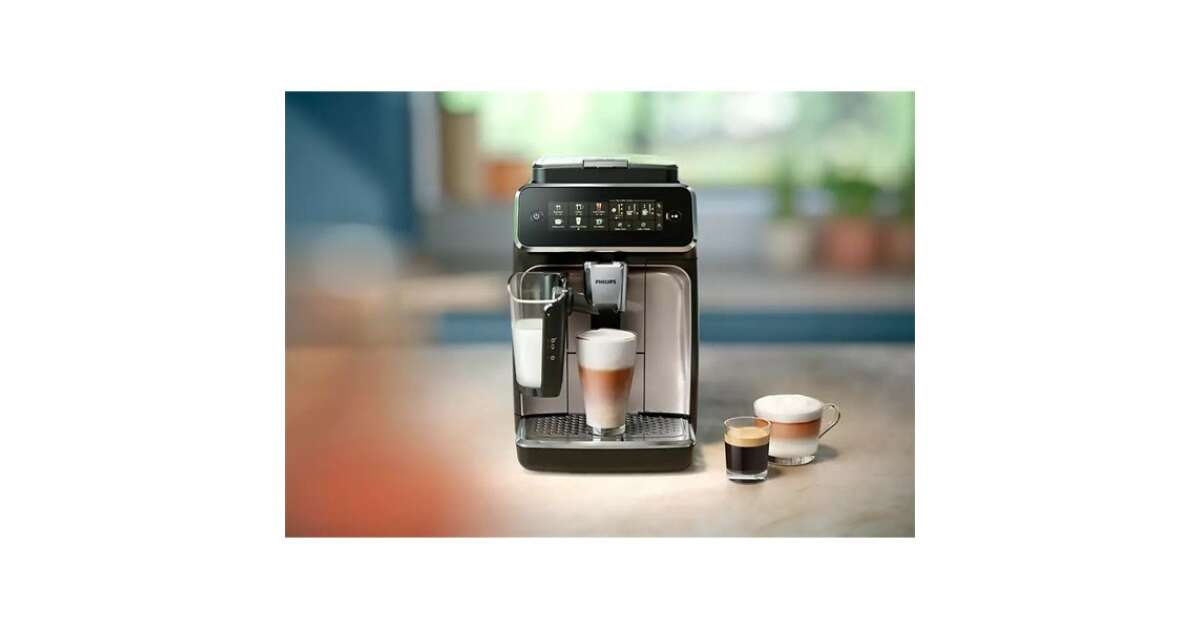 Philips EP3349/70 3300 LatteGo tejhabosítóval fekete automata kávéfőző | Pepita.hu
