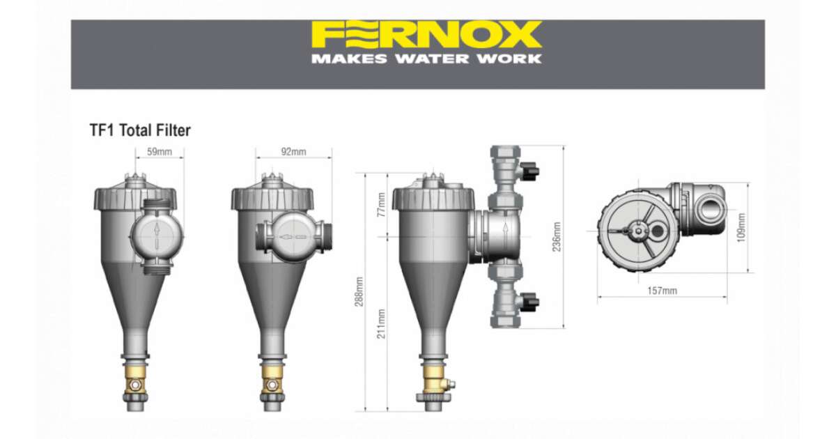 FERNOX TF1 Total Filter - Mágneses Iszapleválasztó - 1 | Pepita.hu