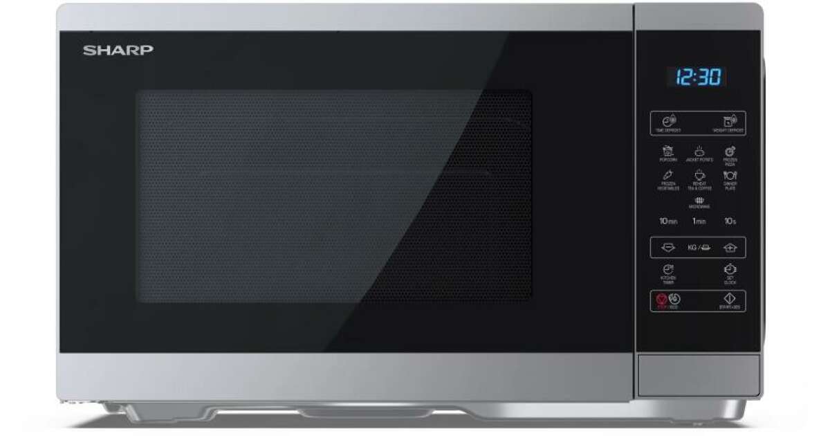 SHARP YC-MS252AE-S 25L, digitaler Mikrowellenherd, Silber/Schwarz | Pepita.com