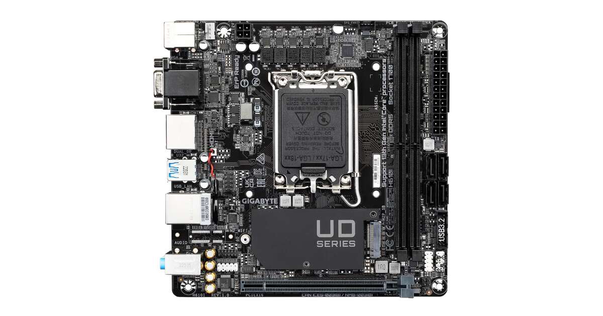 Gigabyte H610I Motherboard Intel H610 Express LGA 1700 mini ITX (H610I ...