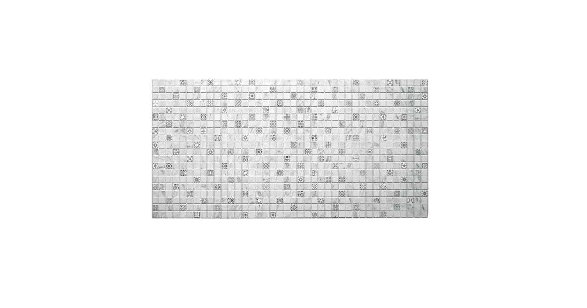 Panou decorativ, PVC, model mozaic, nuante gri si alb, 96x48.5cm ...