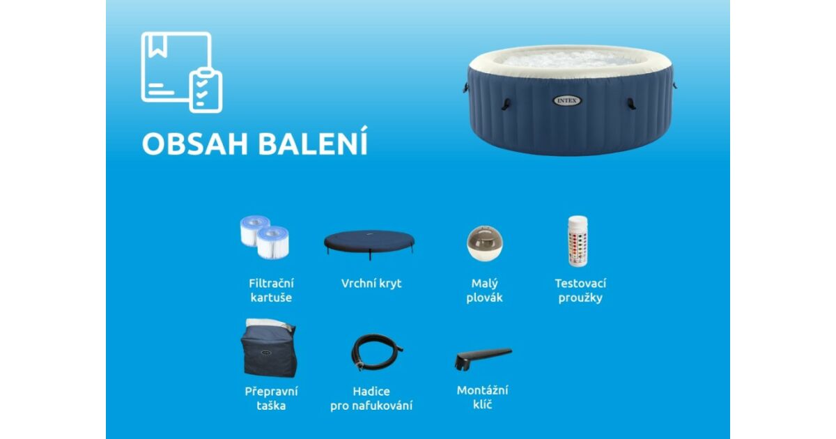 Felfújható pezsgőfürdő Marimex Pure Spa - Bubble HWS - kék -Intex ...